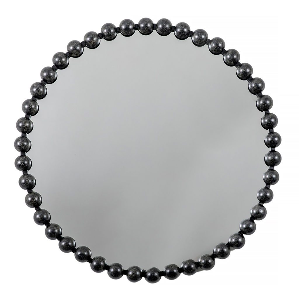 Round Black Bobble Wall Mirror - Primrose & Plum