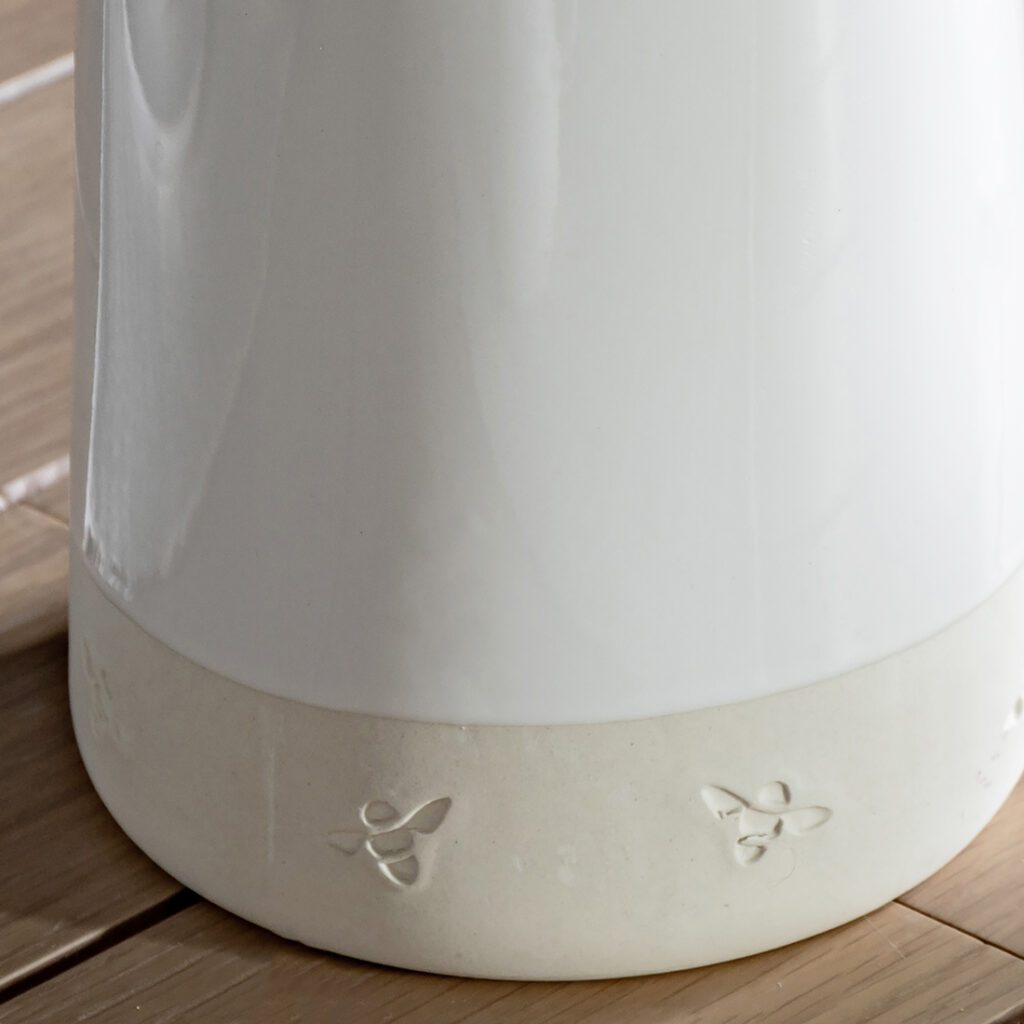 White Ceramic Bee Jug | Tableware | Kitchen & Dining