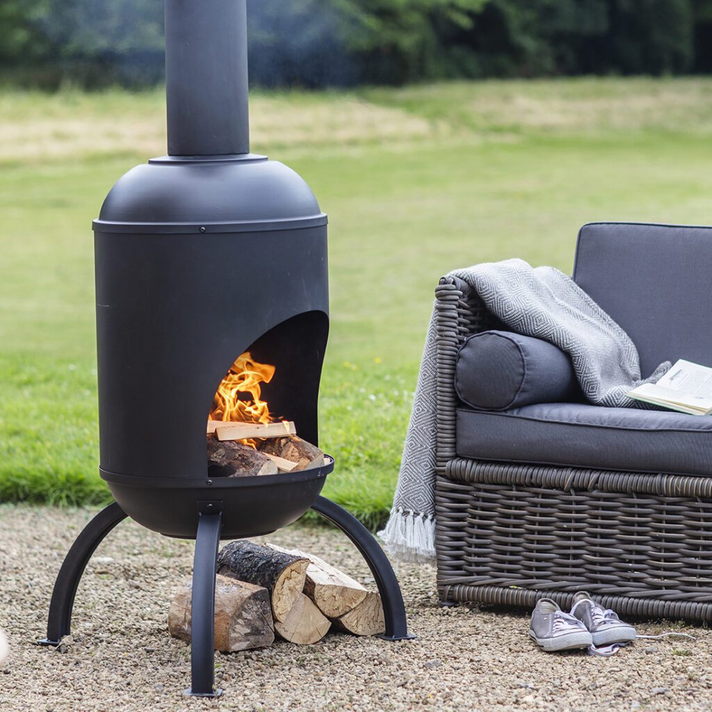 Large Metal Chiminea - Graphite - Primrose & Plum
